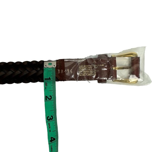 Unbranded | Accessories | Braided Brown Full Grain Leather Large Belt ...